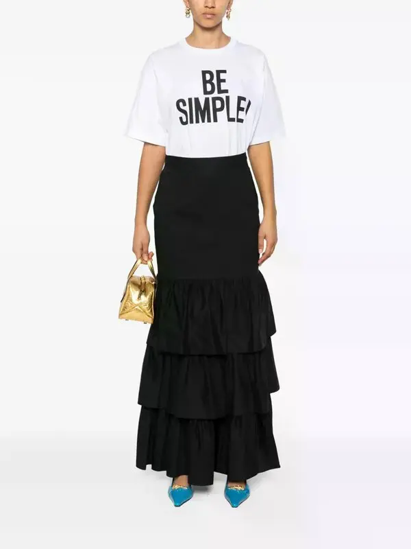 Moschino Be Simple!" Slogan Print Cotton T-shirt