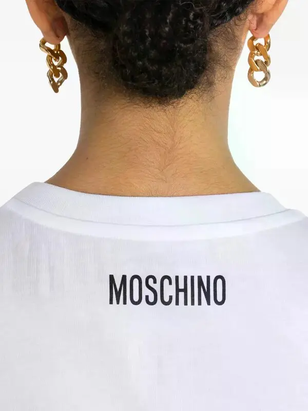 Moschino Be Simple!" Slogan Print Cotton T-shirt