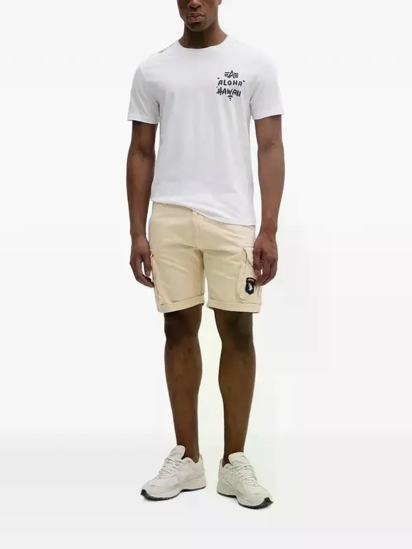 Alpha Industries Crew Logo-patch Cargo Shorts - Neutrals