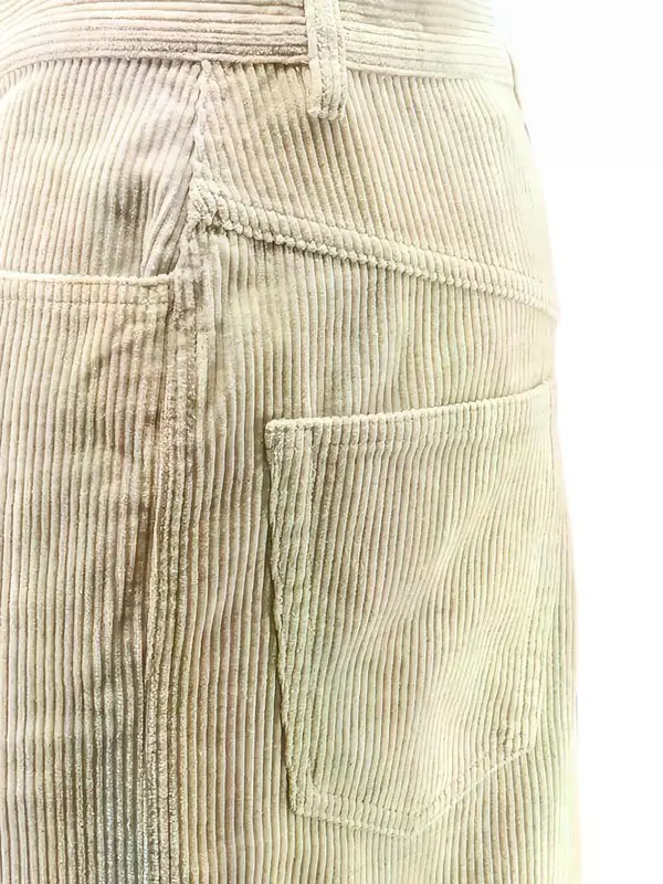 MARANT ETOILE Corduroy Front-slit Midi Skirt - Neutrals
