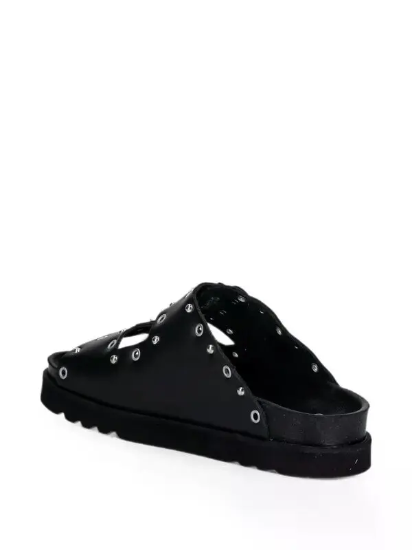 DR. SCHOLL'S SHOES Beatriz Ring Eyelet-embellished Studded Slides