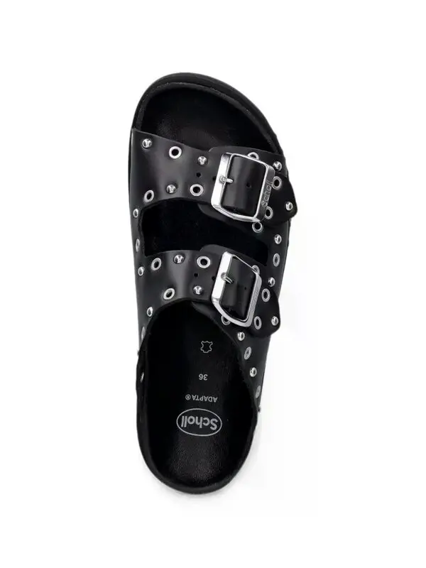 DR. SCHOLL'S SHOES Beatriz Ring Eyelet-embellished Studded Slides