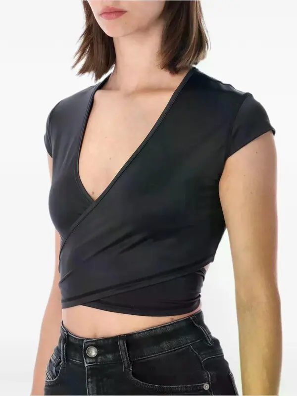 DIESEL® Wrap-style Cropped Top