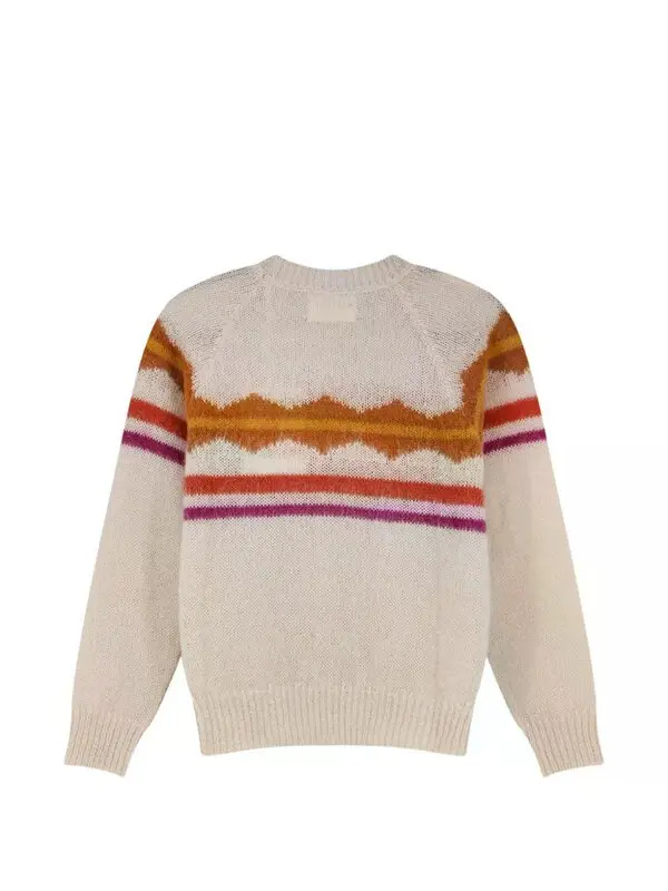 MARANT ETOILE Intarsia-knit Raglan-sleeve Sweater