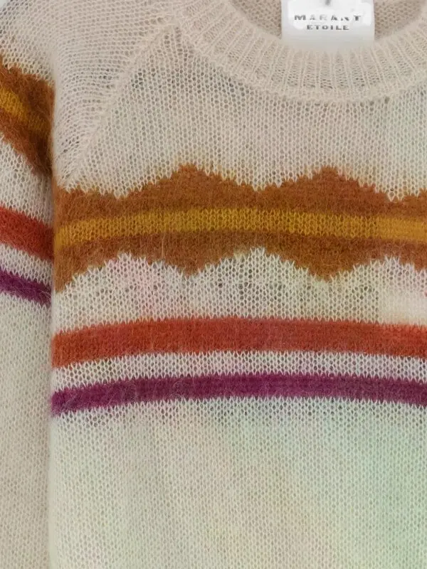 MARANT ETOILE Intarsia-knit Raglan-sleeve Sweater