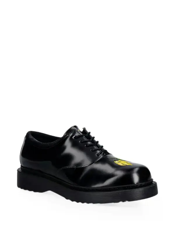 Filling Pieces Flower Embroidered Lace-up Derby Shoes