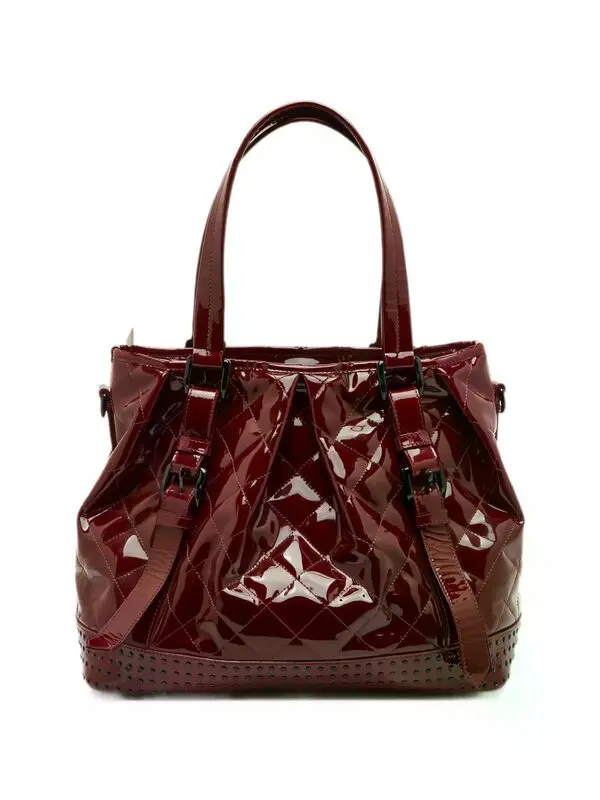 Burberry Lowry Quilted Tote Bag - Red