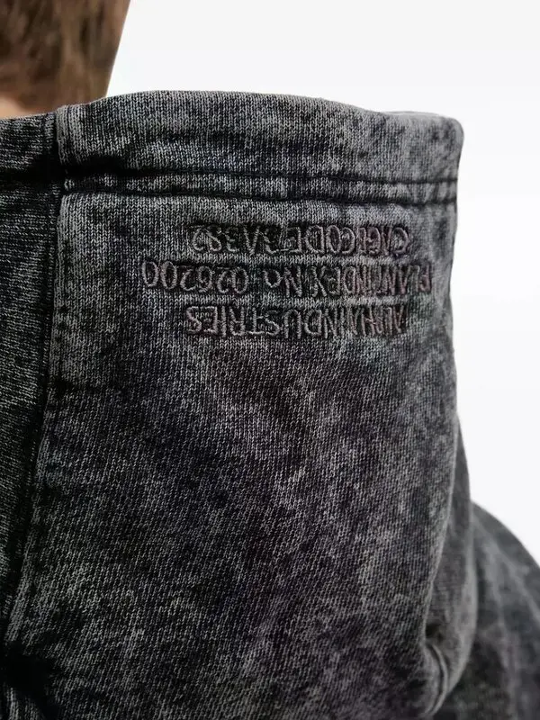 Alpha Industries Acid-wash Logo-patch Hoodie