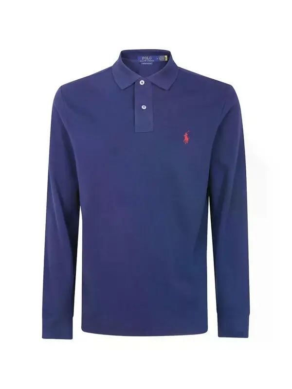 Polo Ralph Lauren Long-sleeve Cotton Polo Shirt - Blue