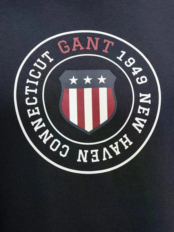 Gant Logo-print Crew-neck Sweatshirt - Blue