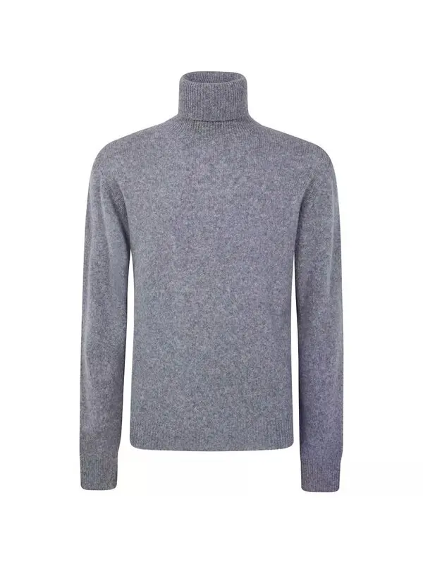 NUUR Roll-neck Wool Sweater - Grey