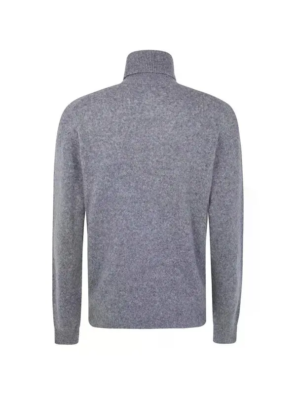 NUUR Roll-neck Wool Sweater - Grey
