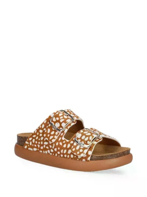 DR. SCHOLL'S SHOES Buckle-fastening Animal-print Slides