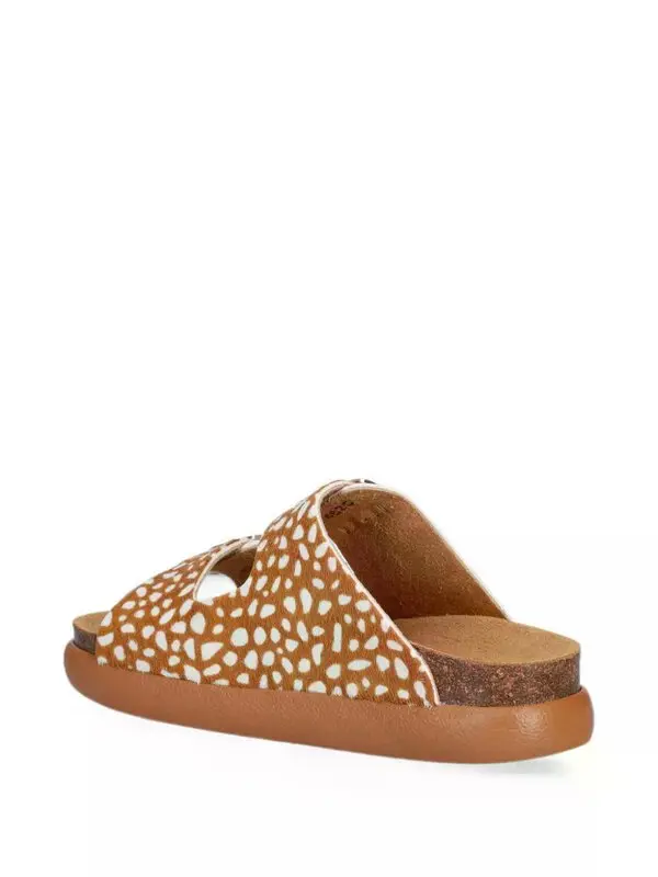 DR. SCHOLL'S SHOES Buckle-fastening Animal-print Slides