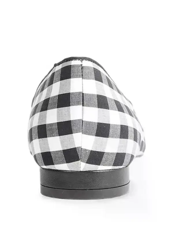 Manolo Blahnik Alexa Gingham Flat Pumps