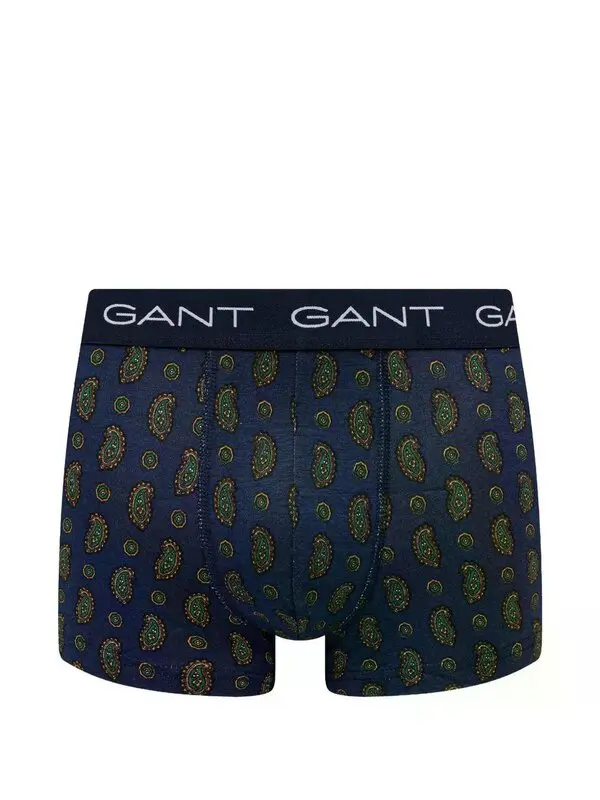 Gant Paisley-print Logo-waistband Boxers - Blue