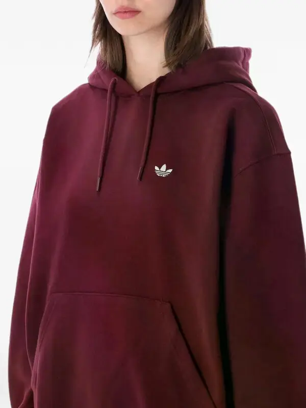 Adidas Embroidered Logo Hoodie - Red