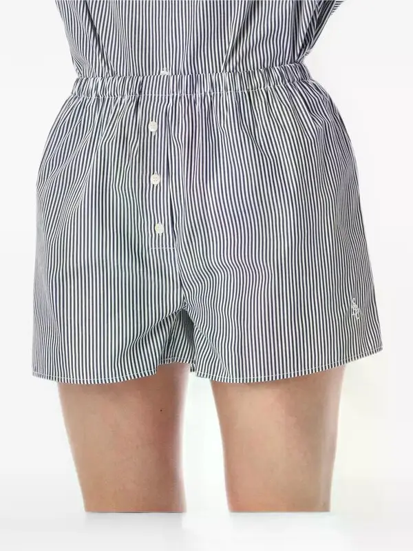 SPORTY & RICH Vertical-stripe Elasticated-waist Shorts