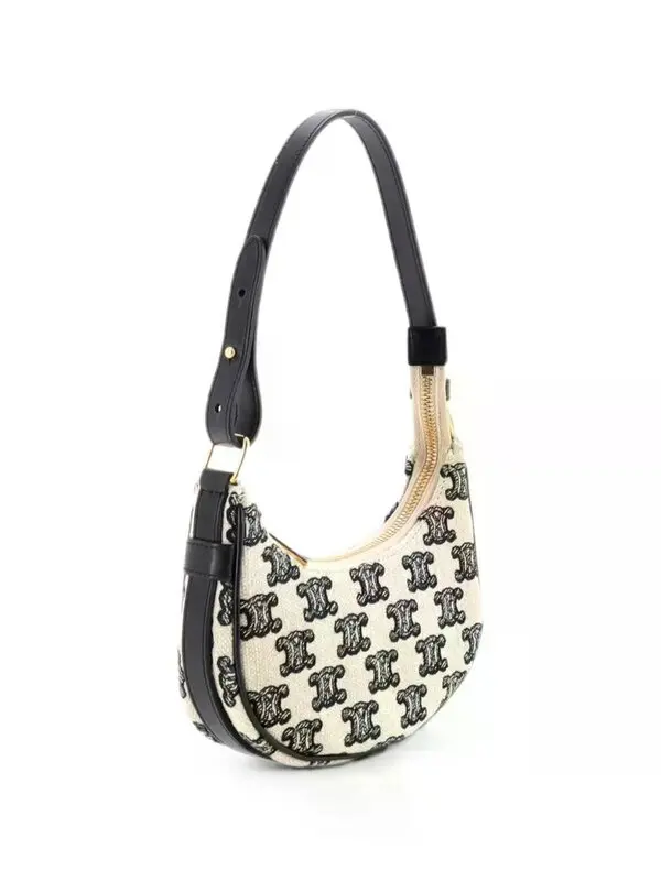 Celine Ava Bag Triomphe Canvas Mini Shoulder Bag - Neutrals