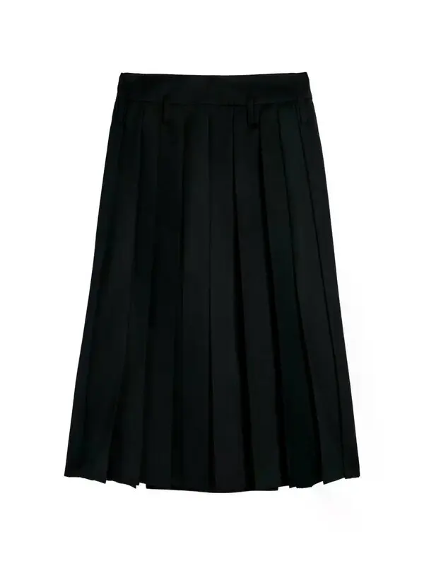 Simone Rocha Eyelet-embellished Pleated Midi Kilt