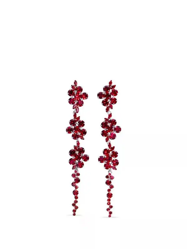 Simone Rocha Floral-drip Earrings - Silver