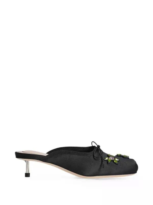 Simone Rocha Embellished Mules - Black