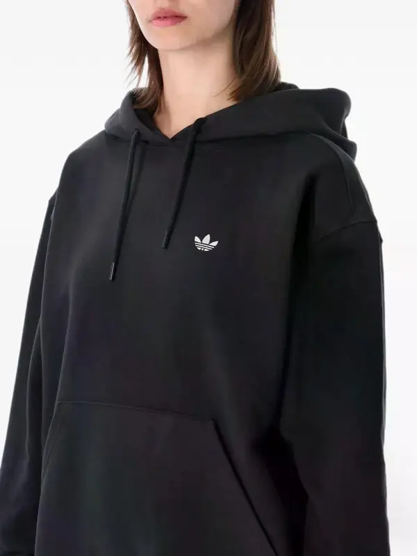 Adidas Logo-embroidered Pouch-pocket Hoodie