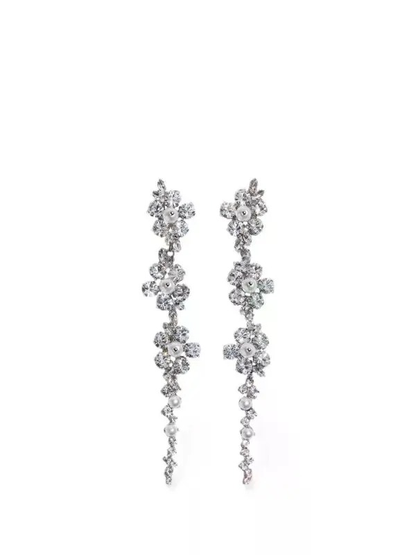 Simone Rocha Floral-drip Earrings - Silver