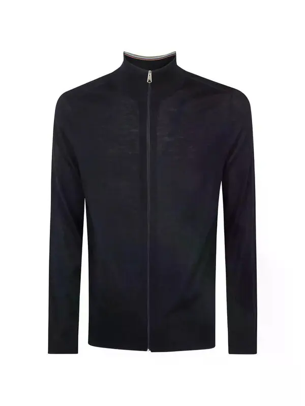 Paul Smith Zip-up High-neck Cardigan - Blue