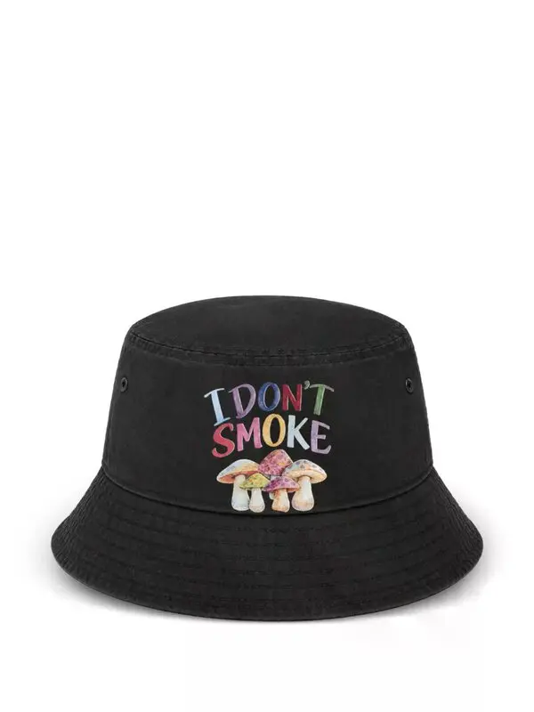 MELT Mushroom-print Bucket Hat - Black