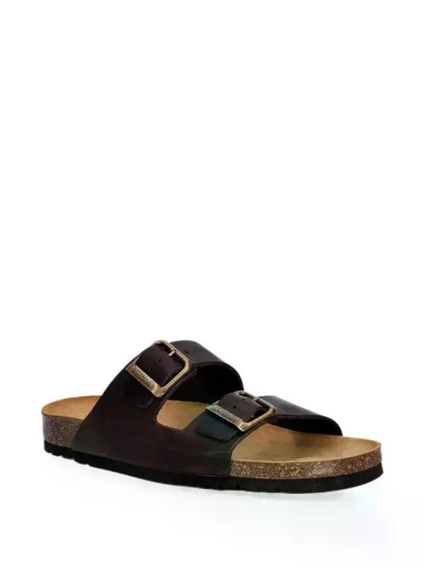 DR. SCHOLL'S SHOES Arizona Buckle-fastening Leather Sandals - Brown