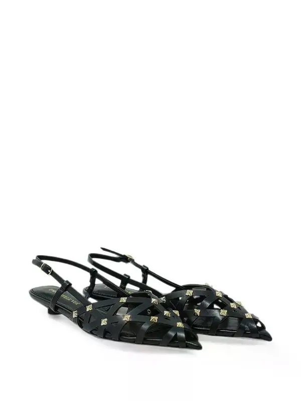 EMANUELLE VEE Stud-embellished Cage Sandals