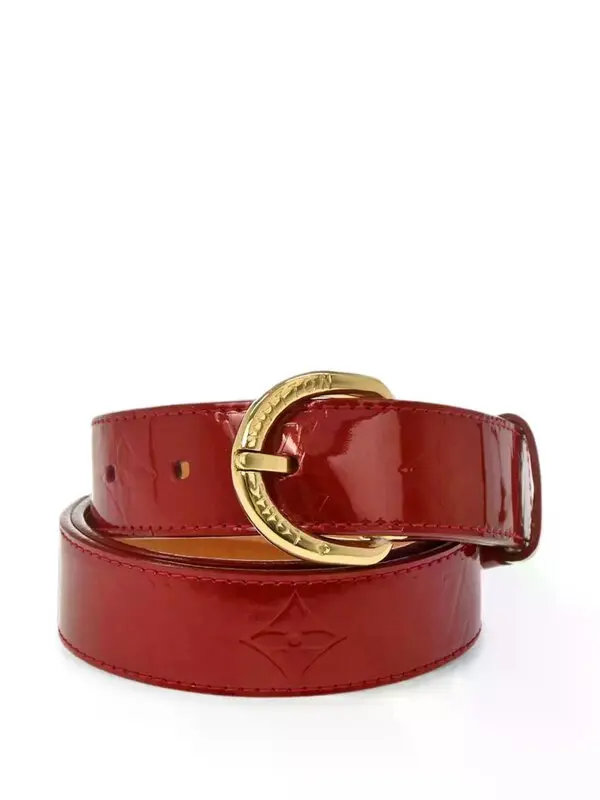 LOUIS VUITTON 2009 Ceinture Monogram Vernis Belt - Red