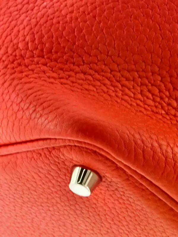 Hermès Picotin Lock Bag Clemence Pm Bucket Bag - Red