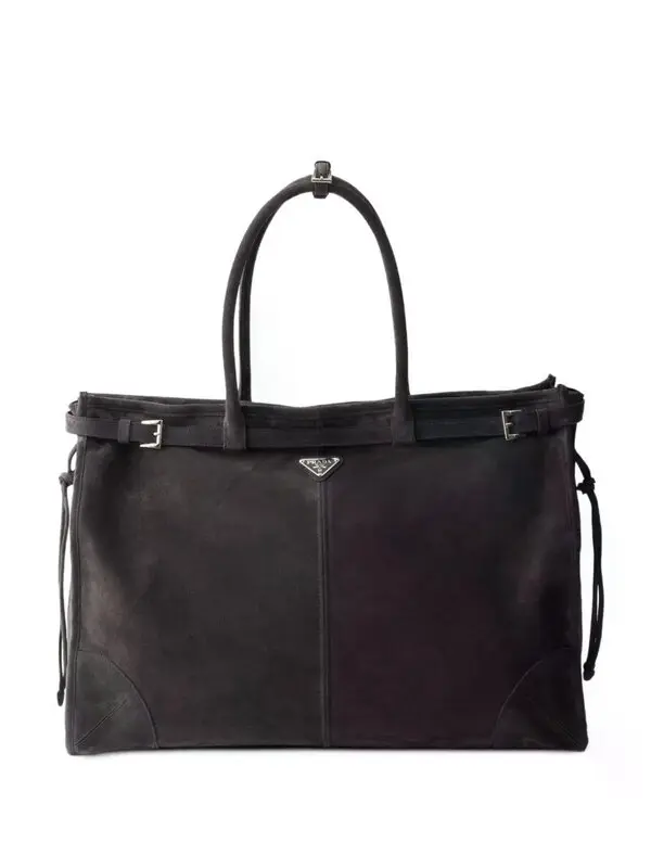 Prada Bonnie Suede Tote Bag - Grey
