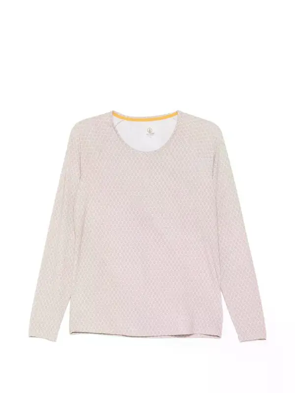 PIP STUDIO Leaf-print Raglan-sleeve T-shirt - Neutrals