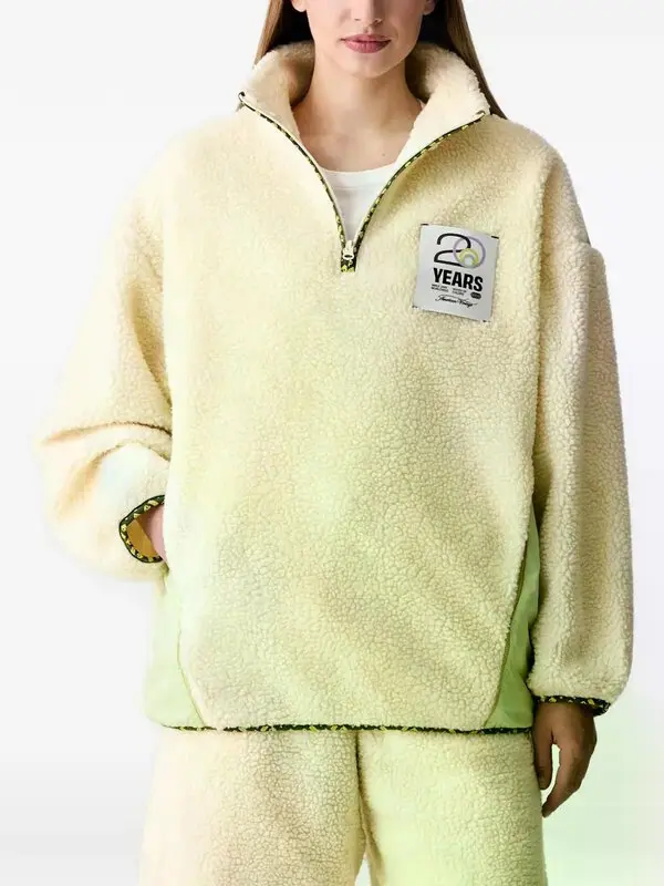 American Vintage Hoktown Logo-patch Fleece Sweater - Yellow