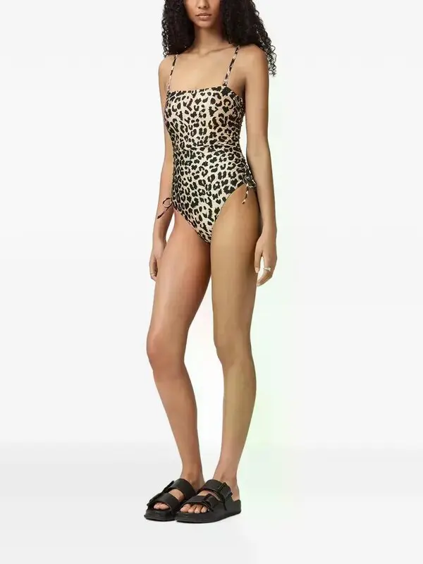 ALLSAINTS Court Leopard-print Ruched Swimsuit