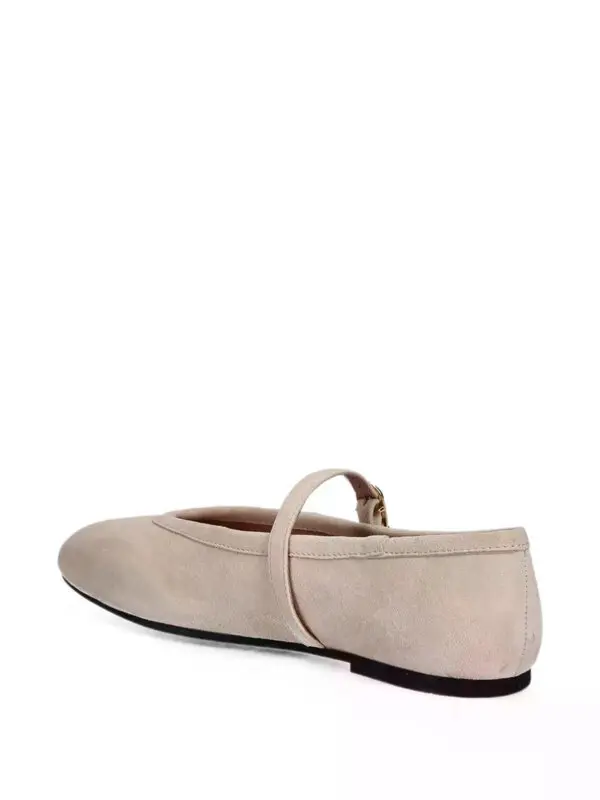 Moschino Heart Charm Buckle-strap Ballet Flats