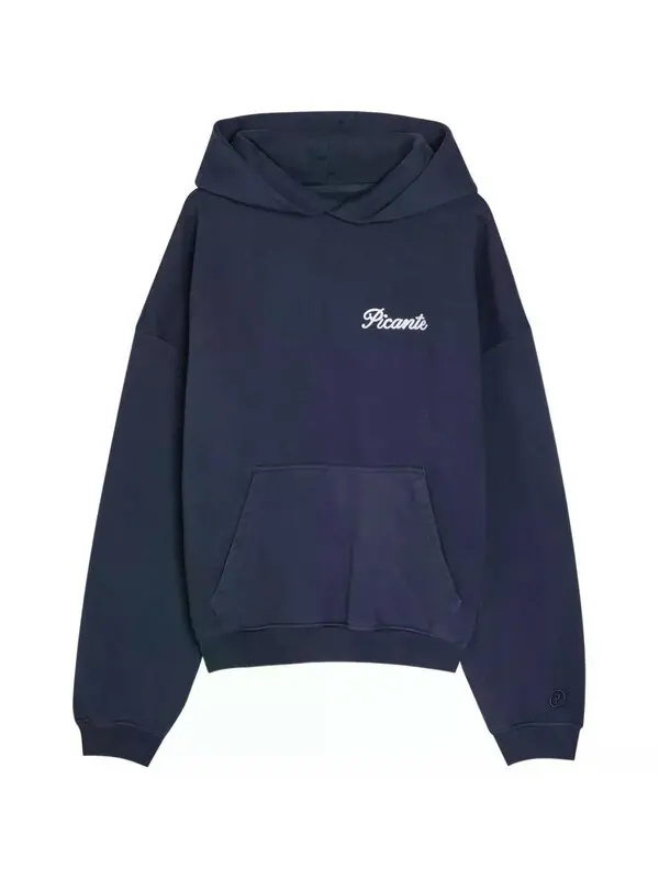 PICANTE Logo-embroidered Hoodie - Blue
