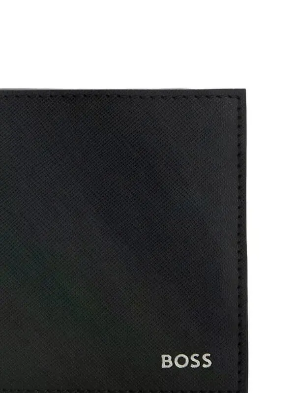 BOSS Logo-plaque Bifold Wallet - Black