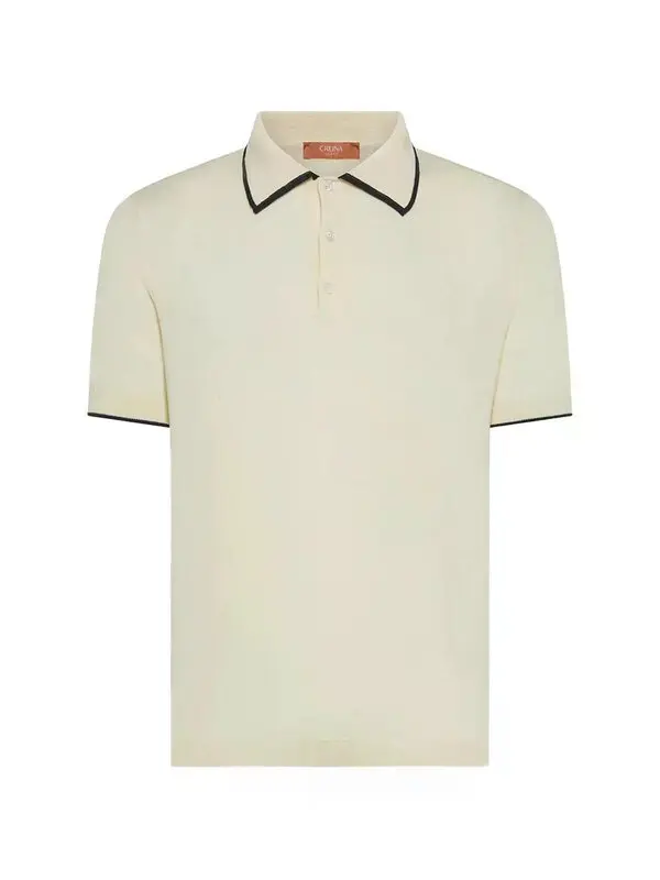 CRUNA Rivoli Contrast-trim Polo Shirt - Neutrals