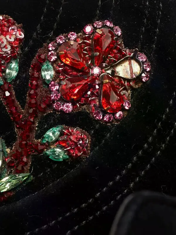 Gucci Mini Gg Marmont Crystal-embellished Shoulder Bag