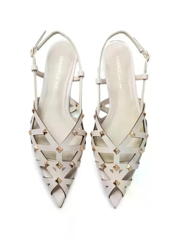 EMANUELLE VEE Stud-embellished Cage Sandals