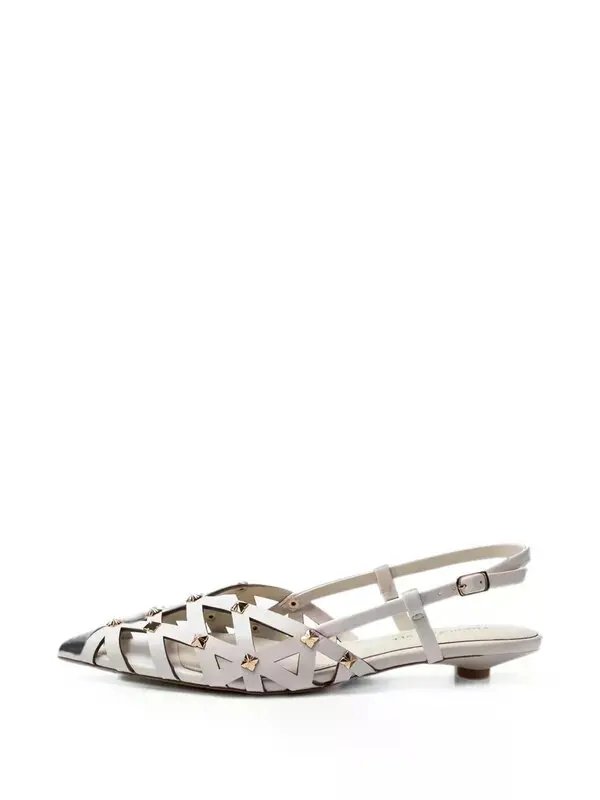 EMANUELLE VEE Stud-embellished Cage Sandals