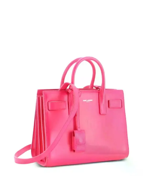 Saint Laurent Sac De Jour Leather Nano Tote Bag - Pink