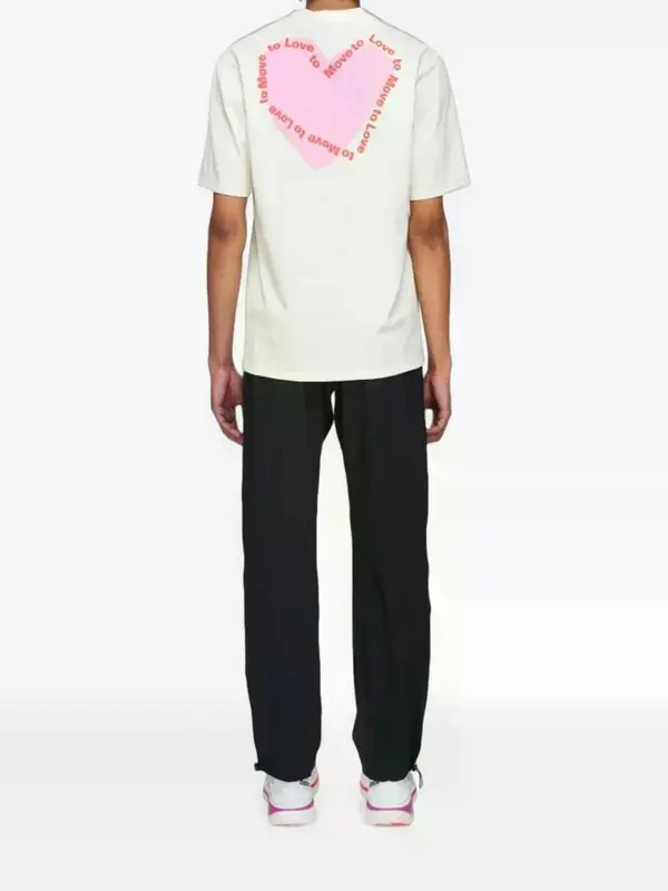 UNNA Heart-print Logo-print T-shirt - White