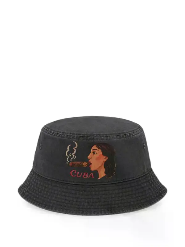 MELT Graphic-print Bucket Hat - Grey