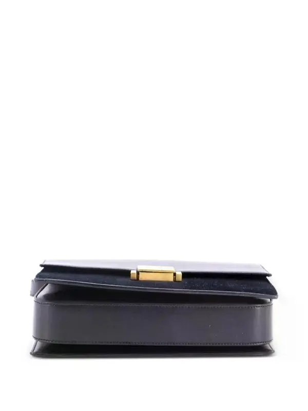 Saint Laurent Bellechasse Shoulder Bag Suede And Leather Medium Crossbody Bag - Black