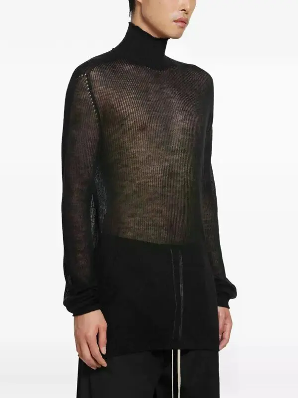 Rick Owens Tower Ribbed Cashmere Sweater
